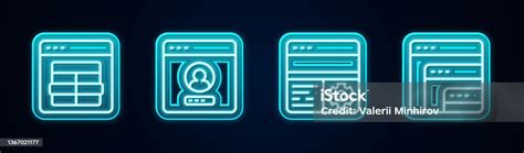 줄 Mysql 코드 계정 화면 만들기 디버깅 및 소프트웨어 빛나는 네온 아이콘 벡터 개발에 대한 스톡 벡터 아트 및 기타 이미지 개발 검색 금융 Istock