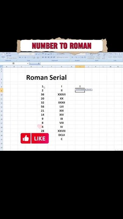 number to roman serial convert exceltutorial excel exceltech
