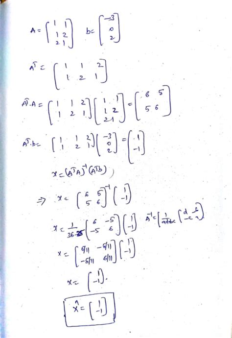 1 Please Help Me Solve The Following Linear Algebra Question Find The