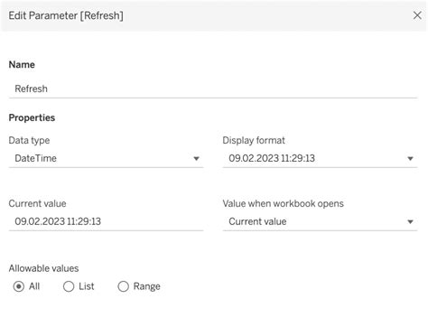 Refreshing Real Time Data In Tableau Adding A Dashboard Button For