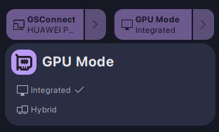 GPU Supergfxctl Switch GNOME Shell Extensions