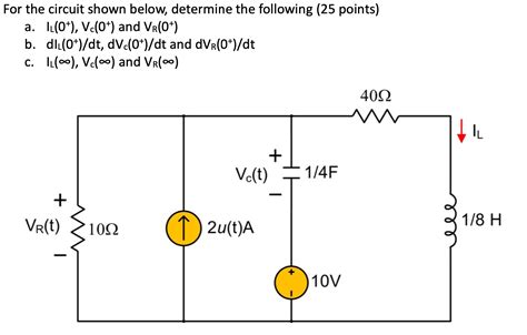 Solved For The Circuit Shown Below Determine The Following Chegg