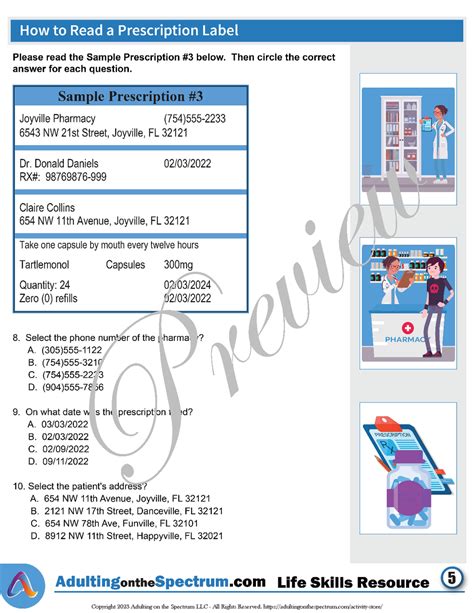 Prescription Label Example