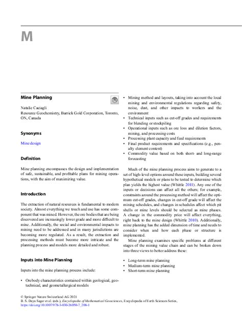 pdf mine planning