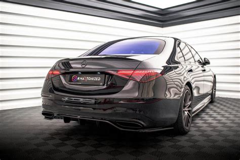 Mercedes S W223 20 kiiltävän musta takaspoileri Maxton Design Tuning