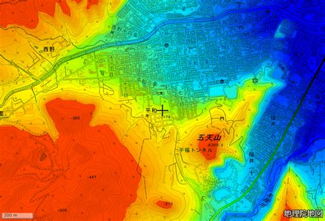 自分で作る色別標高図 じいさんの備忘録として