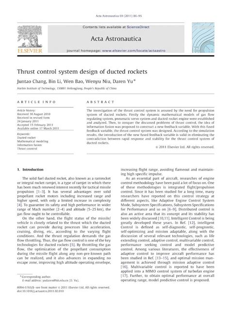 Pdf Thrust Control System Design Of Ducted Rockets Dokumen Tips