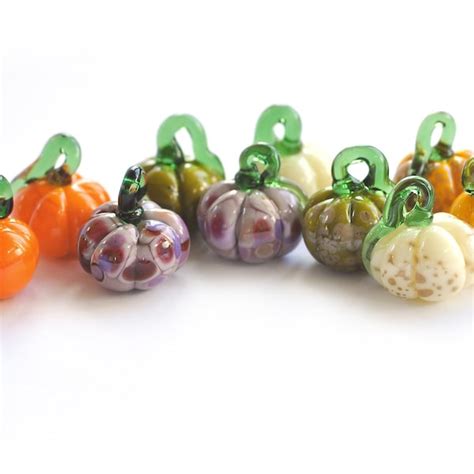 Mini Glass Pumpkin Etsy