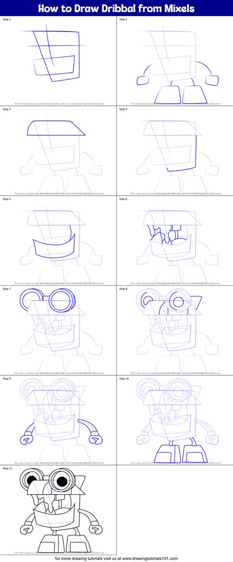 How To Draw Dribbal From Mixels Mixels Step By Step DrawingTutorials101 Com