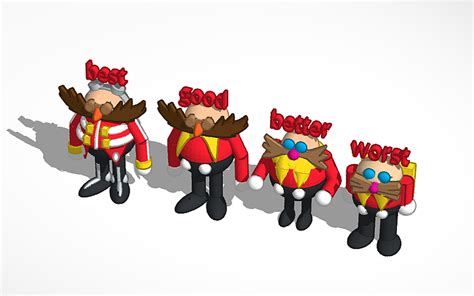 3d Design Evolution Of Eggman From Best To Worst Tinkercad