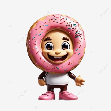 초콜릿 도넛과 아기 만화 캐릭터의 3d 렌더링된 그림 3d 렌더링된 그림 아기 만화 캐릭터의 초콜릿 도넛과 함께 Png 일러스트 및 이미지 에 대한 무료 다운로드