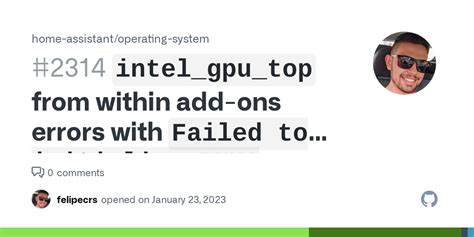 `intelgputop` From Within Add Ons Errors With `failed To Initialize Pmu Permission Denied