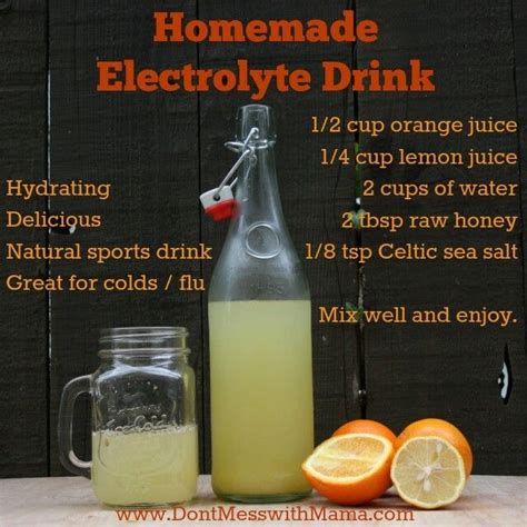 Homemade Electrolyte Drink Natural Sports Drink