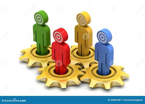 People With Gear Cogs Stock Illustration Illustration Of Businesswoman 53862487