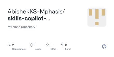 Github Abishekks Mphasisskills Copilot Codespaces Vscode My Clone Repository