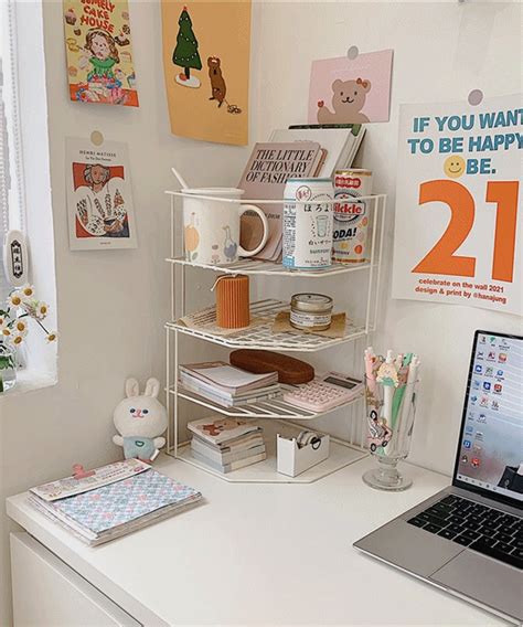 당일출고 레이어 다층 심플 데스크탑 3단 선반 모서리 책상 정리 인테리어소품 에이블리