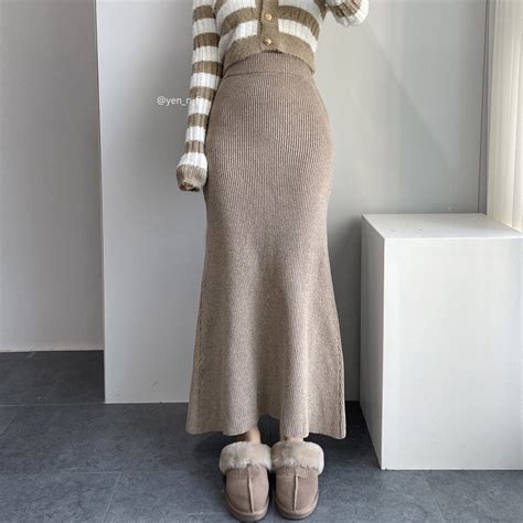 Yefit 예핏 어디든 편하게 매치하기 좋은 롱 스커트 소개해요 탄탄하고 보온성 좋은 Facebook