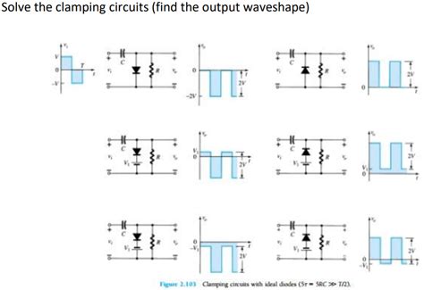 Solved Solve The Clamping Circuits Find The Output