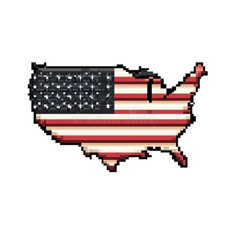Minecraft Pixel Art American Flag