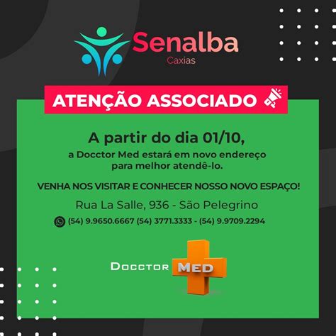 A Docctor Med Estará Em Novo Endereço Senalba Caxias