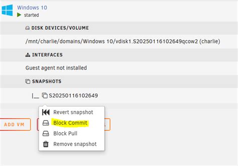 Error In Deleting Windows Vm Snapshot Vm Engine Kvm Unraid
