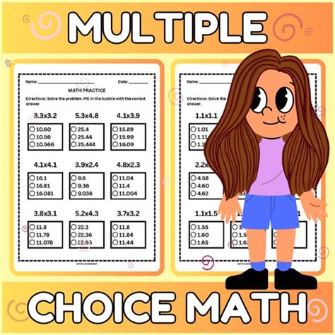 Multiple Choice Math Decimal Multiplied By A Decimal Quiz Test