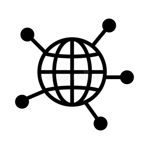 Internet Globe Icon Vector Design Template Stock Vector - Illustration ...
