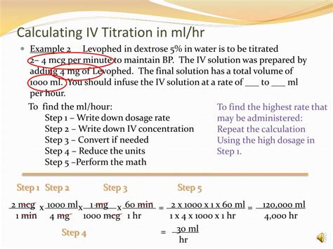 PPT Calculating IV Titration In Ml Hr PowerPoint Presentation Free Download ID 4818243
