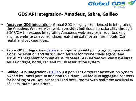 Ppt Gds Api Integration Powerpoint Presentation Free Download Id