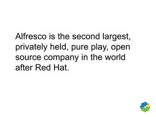 Alfresco The Story Of How Open Source Disrupted The ECM Market PPT