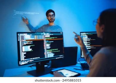 Asian Indian Developer Devops Team Discussion Stock Photo Shutterstock
