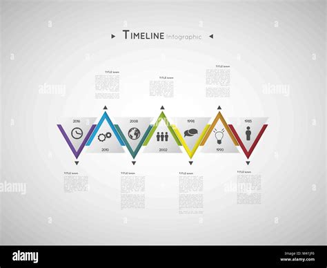 Triangle Timeline Colorful Infographic Template Stock Vector Image
