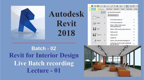 Lecture 01 Introduction To Revit 2018 Complete User Interface Revit For Interior Design