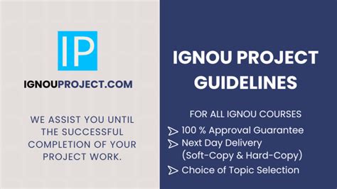 IGNOU Project Guidelines Format Submission Tips