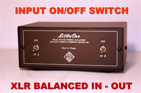 Ch Input XLR Summing Mixer Input Mute Switch Analog Studio Box Custom Studio Name