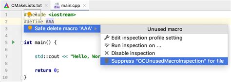 Suppress Unused Macro Warning For One Line Ides Support Intellij Platform Jetbrains