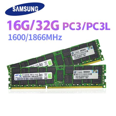 Original Samsung Server Reg Ecc Ram 16g 16gb 32g 32gb Ddr3 Ddr4 1866 1600 1333 2133 2400mhz