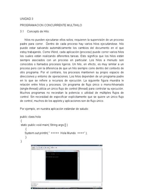 Unidad 3 De Topicos Descargar Gratis Pdf Hilo Computación Java