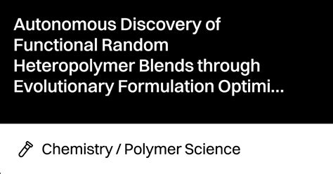 Autonomous Discovery Of Functional Random Heteropolymer Blends Through Evolutionary Formulation