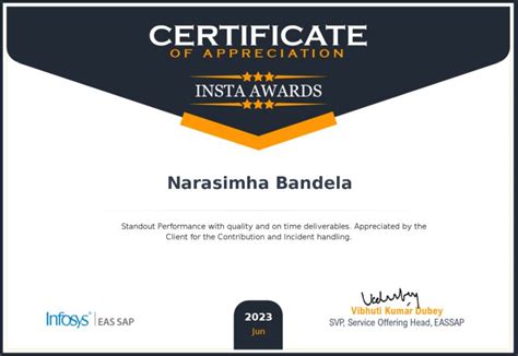 narasimha bandela on linkedin infosys sap sapppqm instaawards