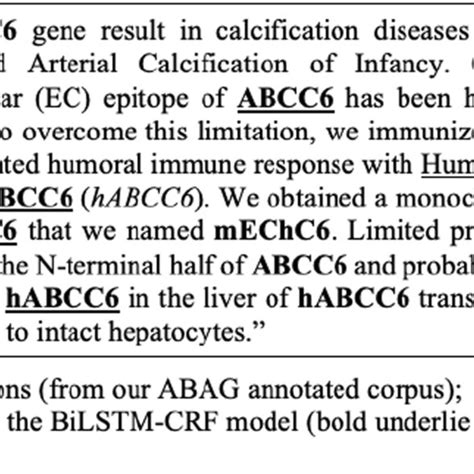 an example of tagging errors by the bilstm crf model in comparison with