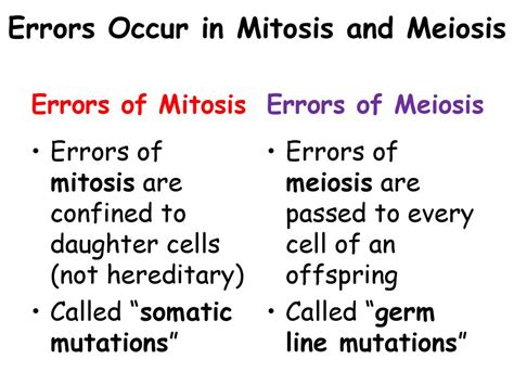mutations chromosomal mutations errors of cell division ppt download