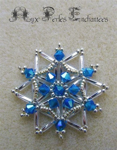 beading pattern beading tutorial beading crystal snowflake etsy new