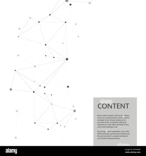 Abstract Molecules Connect Design Atoms Technology Structure With