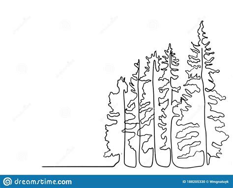 Tree Line Drawing Tree Drawing Simple Pine Tree Drawing Pine Tree