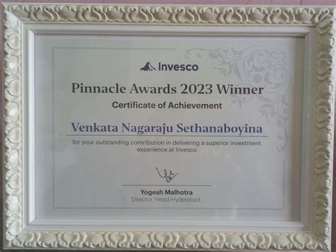 Venkata Nagaraju S On Linkedin Lifeatinvesco