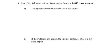solved part 1 consider a linear time invariant lti system