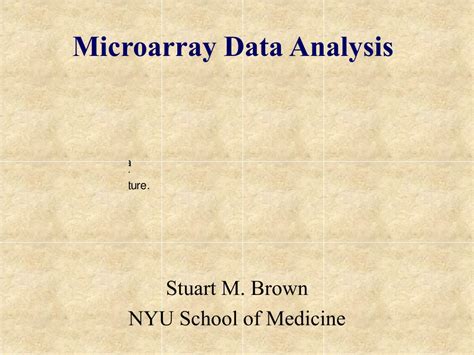 PPT Microarray Data Analysis PowerPoint Presentation Free Download ID