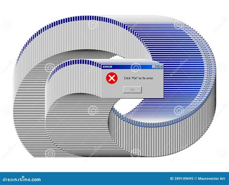 Error Window Trail Composition Stock Vector Illustration Of Icons