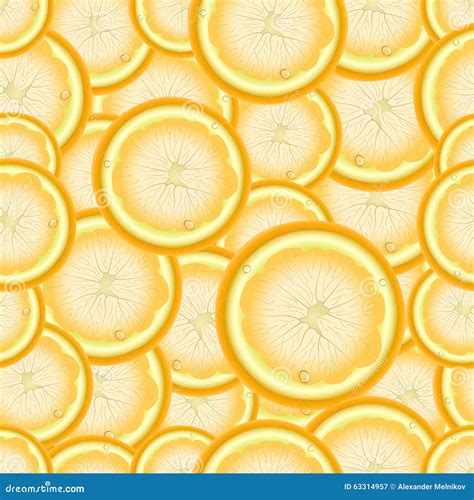 Seamless Repeating Pattern Of Slices Of Lemon Vector Stock Vector Illustration Of Juice